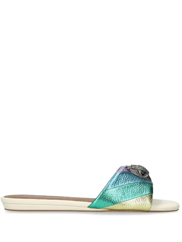 Kurt Geiger Kensington Metallic-effect Leather Sandals